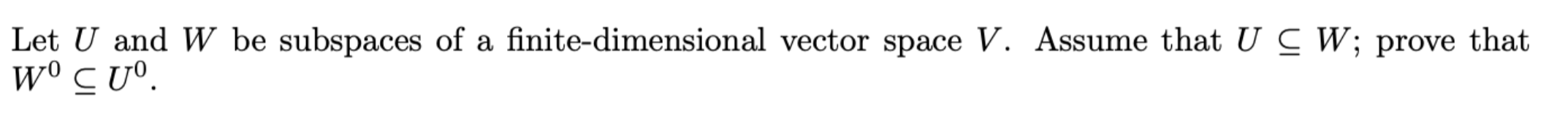 Solved Let U and W be subspaces of a finite-dimensional | Chegg.com