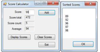 Solved I have an assignment to make a score calculator in | Chegg.com