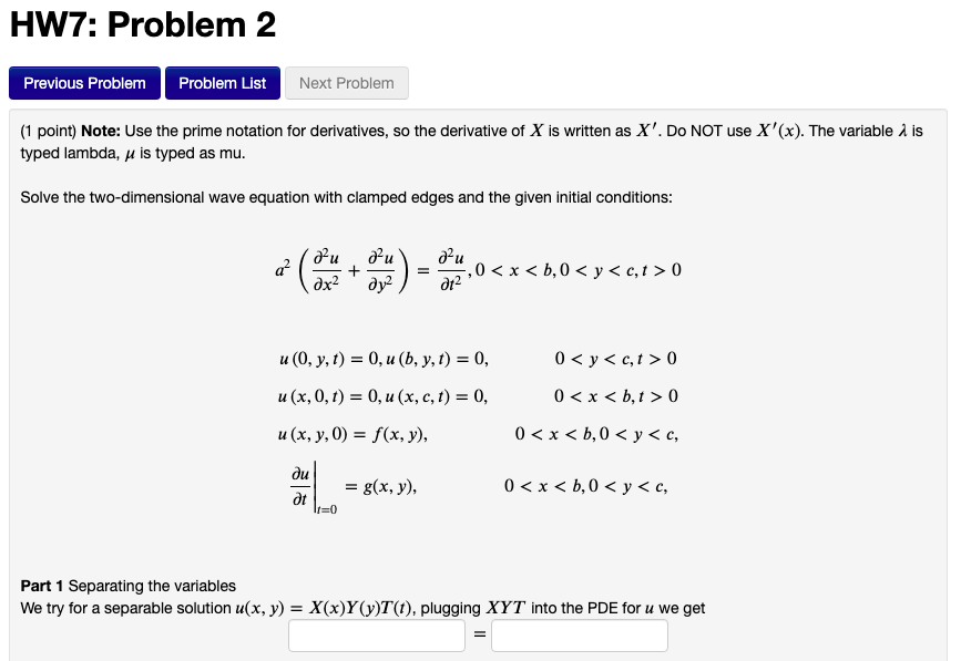 Solved HW7: Problem 2 Previous Problem Problem List Next | Chegg.com