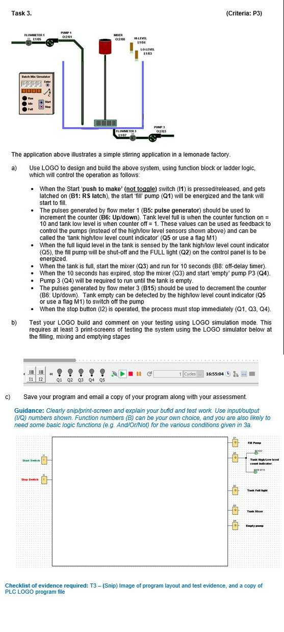 Task 3.(Criteria: P3)The application above | Chegg.com