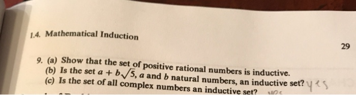 Solved 1.4. Mathematical Induction 29 (a) Show that the set | Chegg.com