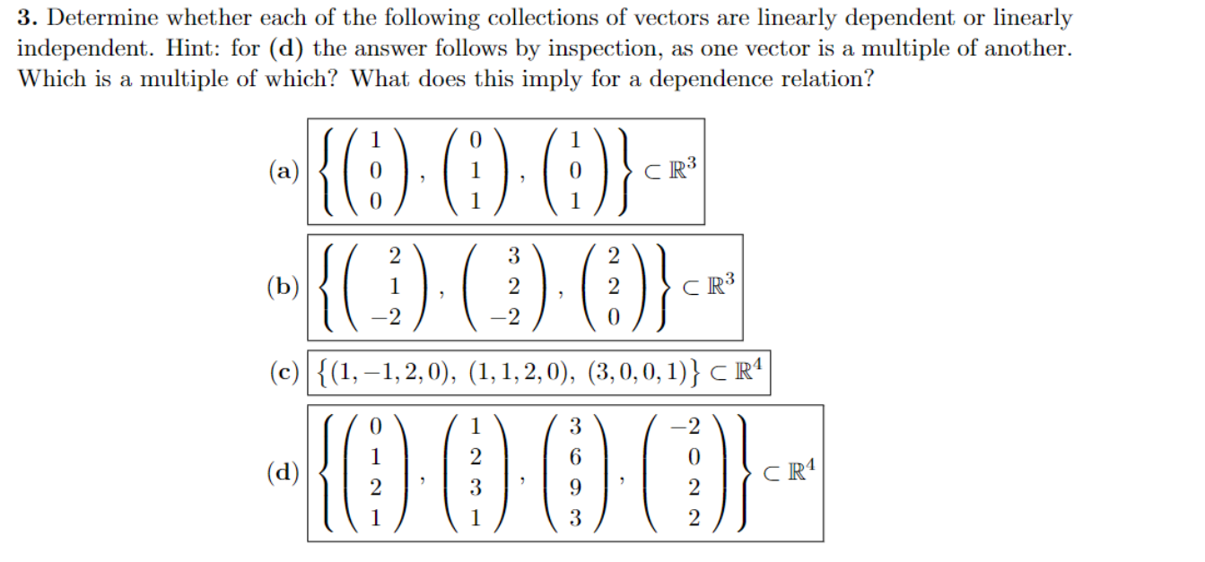 Solved 3. Determine whether each of the following | Chegg.com