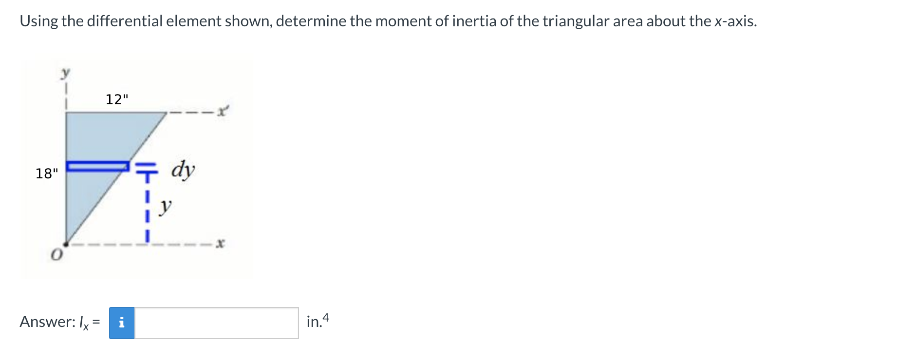 Solved Using the differential element shown, determine the | Chegg.com