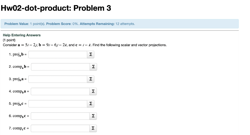 Solved Hw02-dot-product: Problem 3 Problem Value: 1 | Chegg.com