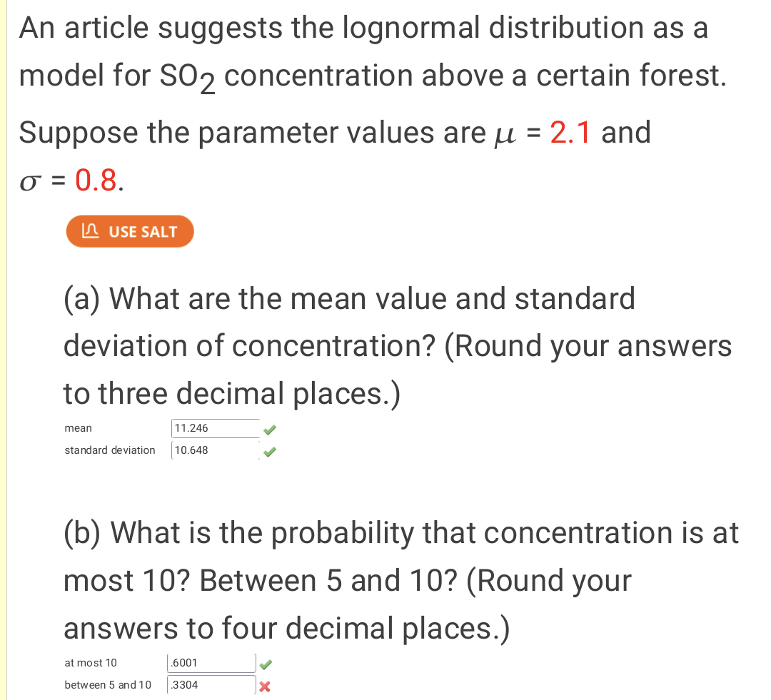 Solved An article suggests the lognormal distribution as a | Chegg.com