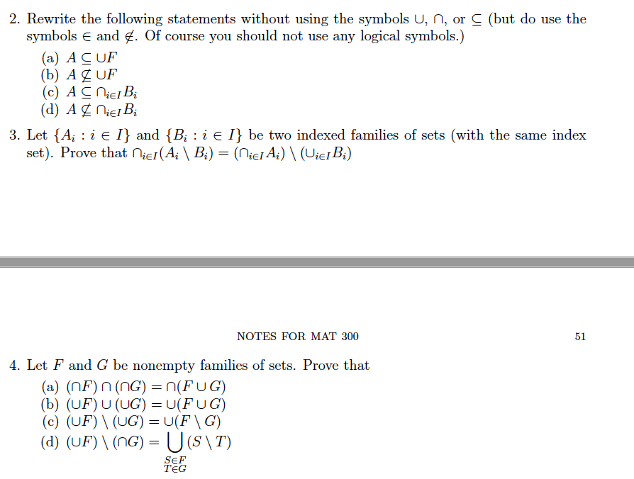 Solved 2. Rewrite the following statements without using the | Chegg.com