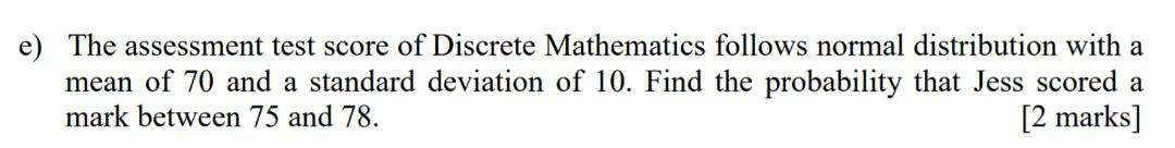 Solved The assessment test score of Discrete Mathematics | Chegg.com
