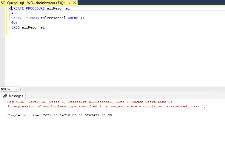Solved dbo.tblPersonnel Columns PersonlD (nvarchar(6), | Chegg.com