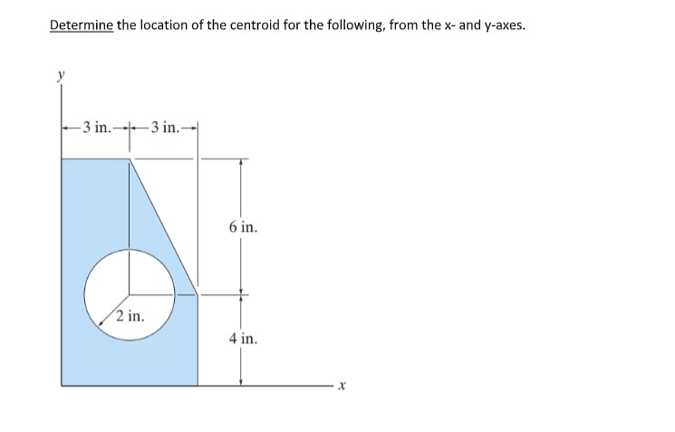 Solved Determine the location of the centroid for the | Chegg.com