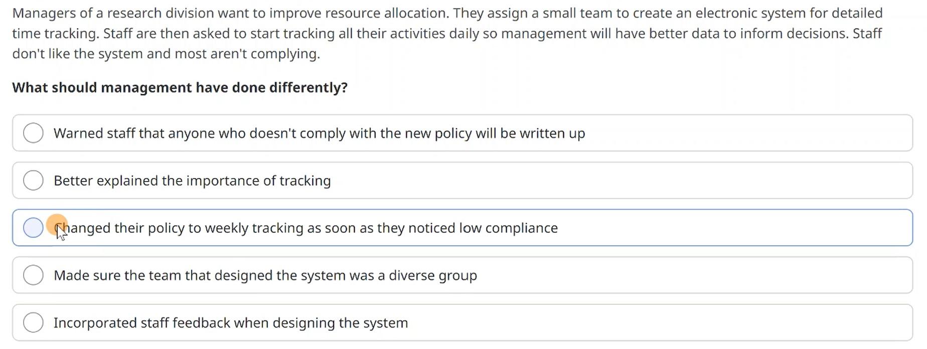 Solved Managers of a research division want to improve | Chegg.com
