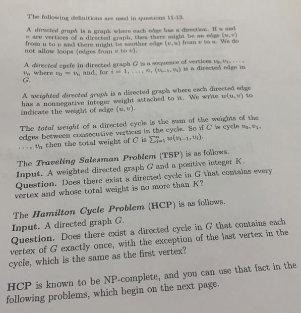 Solved The following definitions are used in questions | Chegg.com