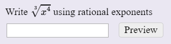 Solved Write x4 using rational exponents Preview | Chegg.com