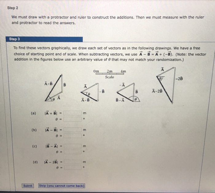 Solved The displacement vectors A and B shown in the figure | Chegg.com