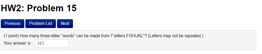 Solved HW2: Problem 15 Previous Problem List Next (1 point) | Chegg.com