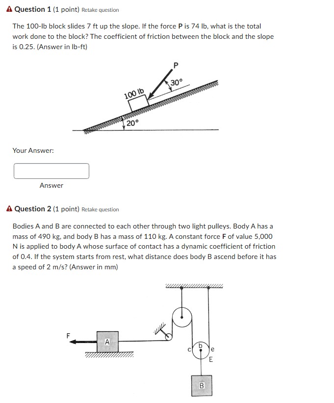 Solved A Question 1 (1 ﻿point) ﻿Retake question The | Chegg.com
