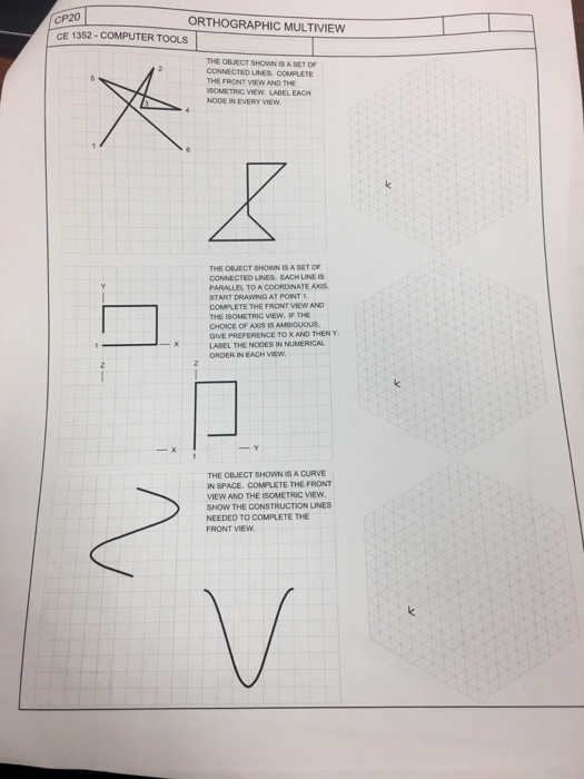 Solved CP20 CE 1352 -COMPUTER TOOLS ORTHOGRAPHIC MULTIVIEW | Chegg.com