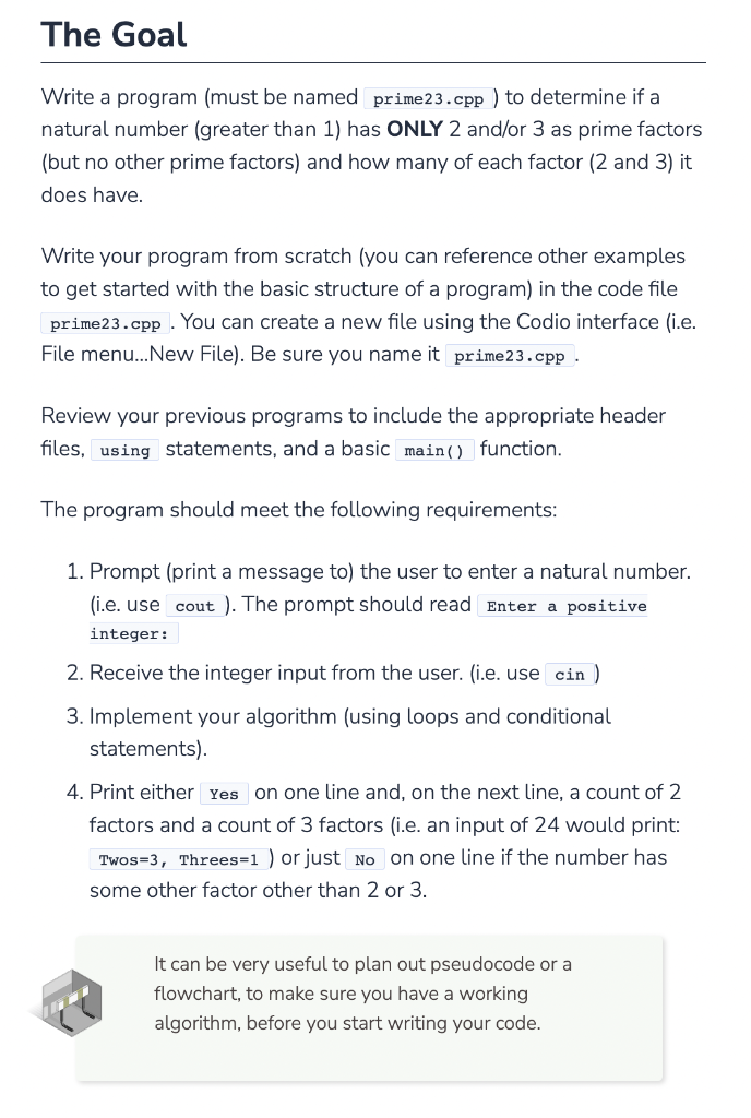 Solved Write A Program Must Be Named Prime23 Cpp To