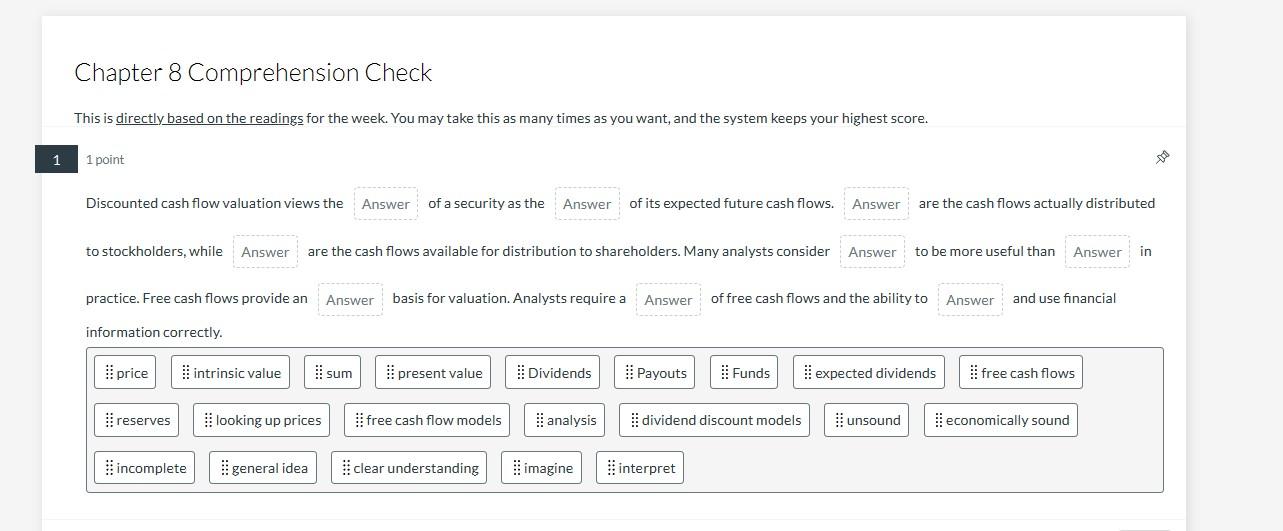Chapter 8 Comprehension Check This is directly based | Chegg.com