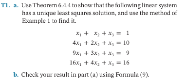 Solved T1. a. ﻿Use Theorem 6.4 . 4 to ﻿show that the | Chegg.com