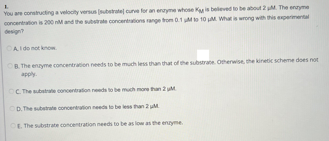 Solved You are constructing a velocity versus [substrate] | Chegg.com
