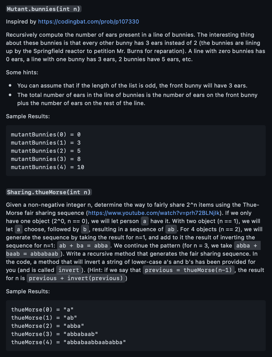Solved Inspired by http://codingbat.com/prob/p192383 Compute | Chegg.com