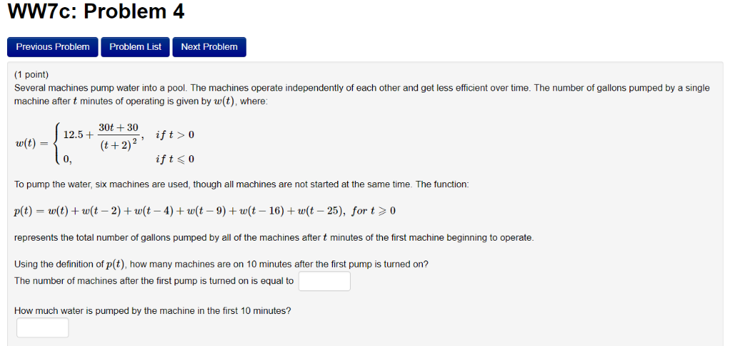 Solved WW7c: Problem 4 Previous Problem Problem ListNext | Chegg.com