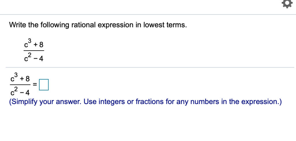 Solved Write the following rational expression in lowest | Chegg.com