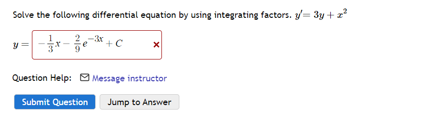 Solved Solve the following differential equation by using | Chegg.com