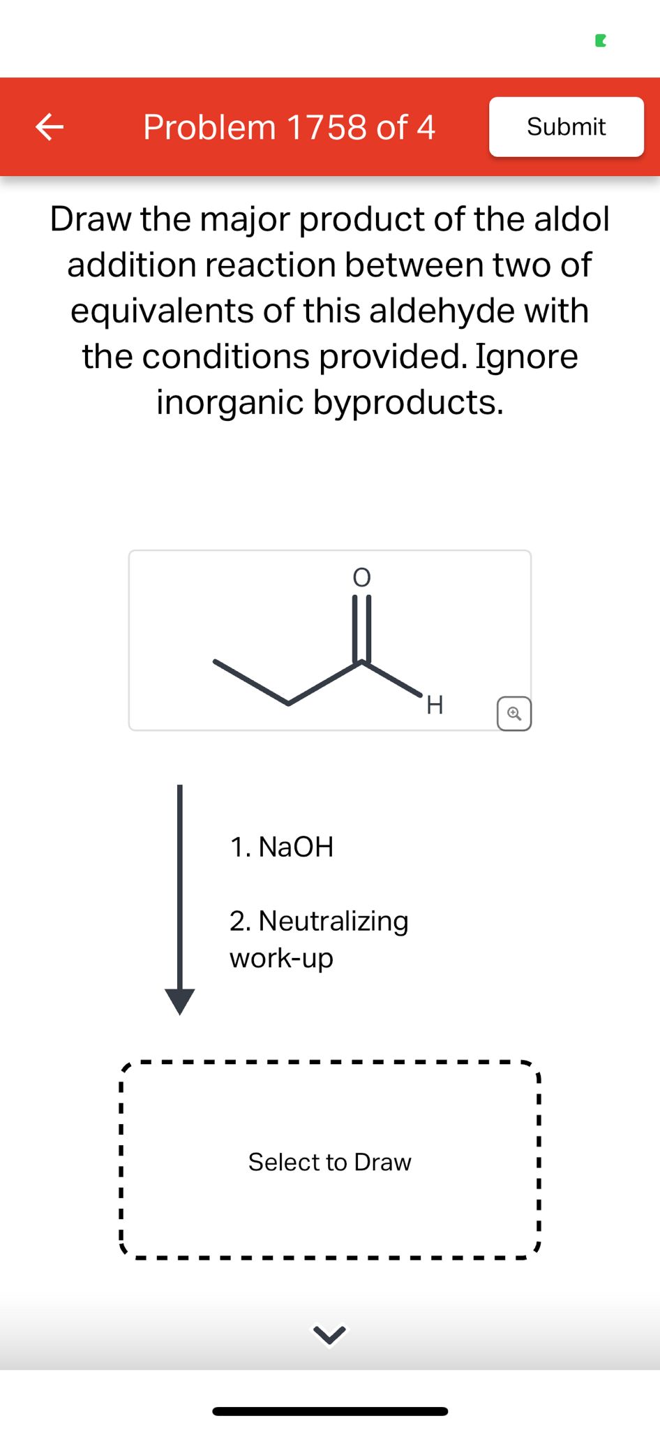 Solved Draw the major product of the aldol addition reaction | Chegg.com