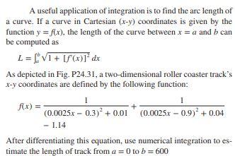 Solved A useful application of integration is to find the | Chegg.com