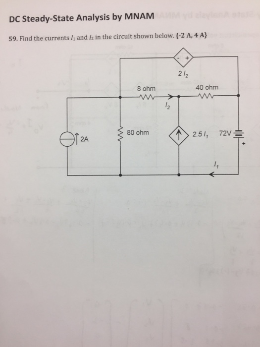 Solved DC Steady-State Analysis by MNAM 59. Find the | Chegg.com