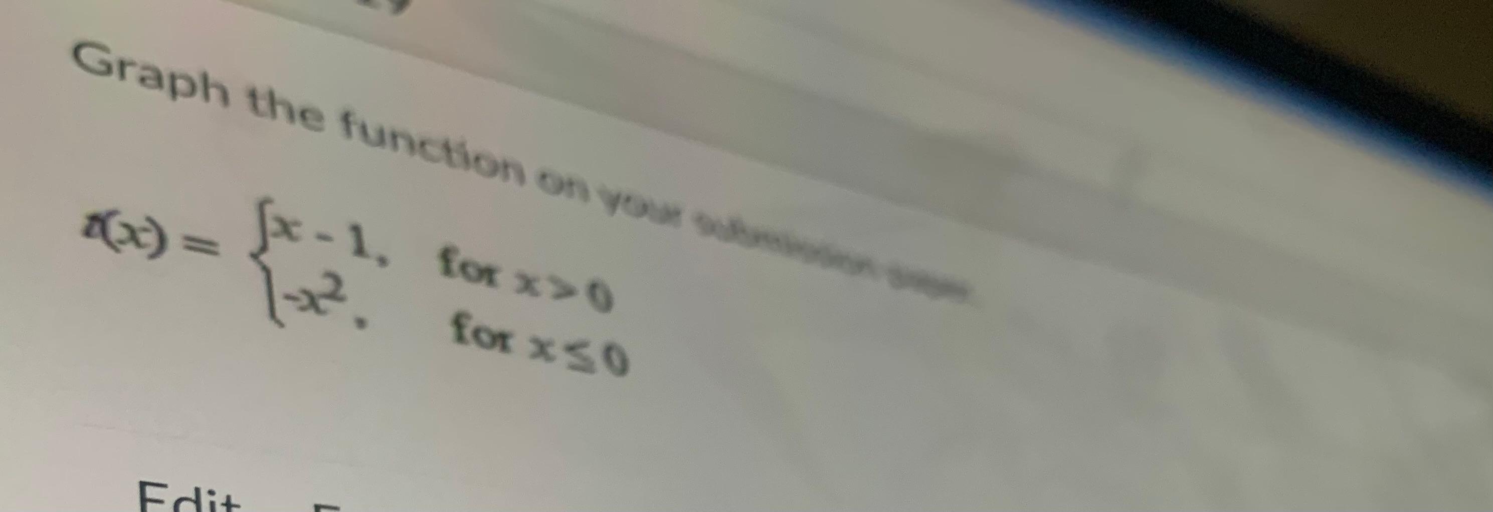 \( q(x)=\left\{\begin{array}{ll}x-1, & \text { for } | Chegg.com