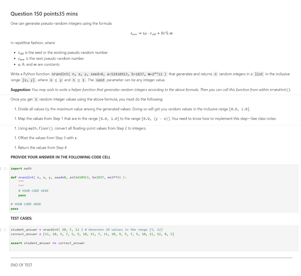 Solved Question 150 points35 mins One can generate | Chegg.com