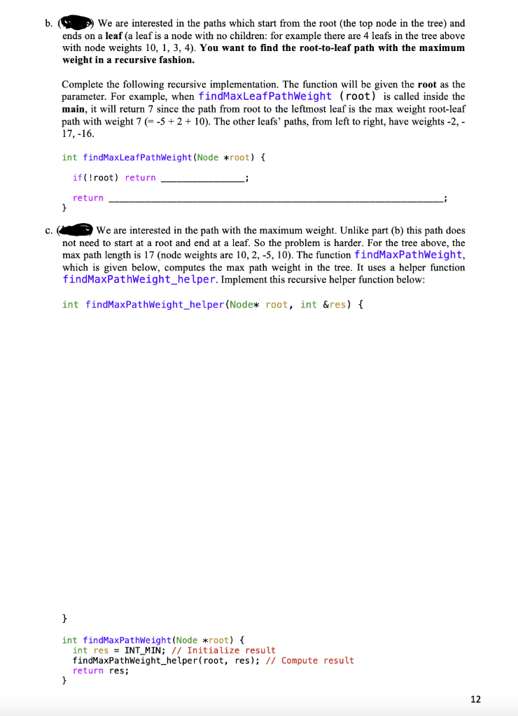 Solved Q6: ( - You are given the following Node structure | Chegg.com