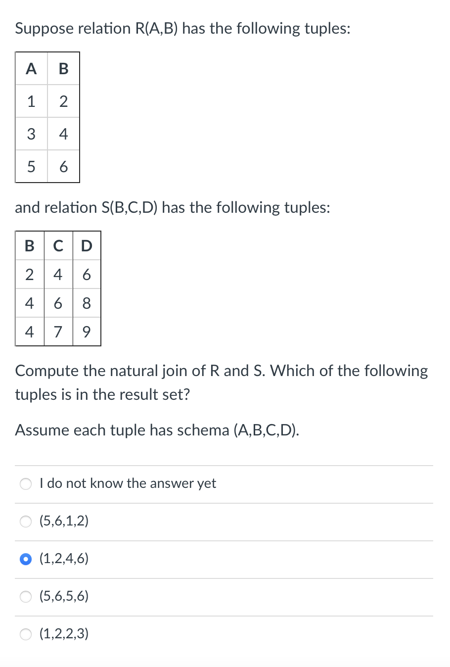 Solved Suppose Relation Rab Has The Following Tuples And 