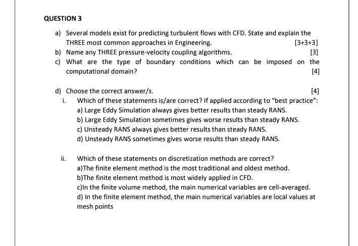 Solved QUESTION 3 a) Several models exist for predicting | Chegg.com