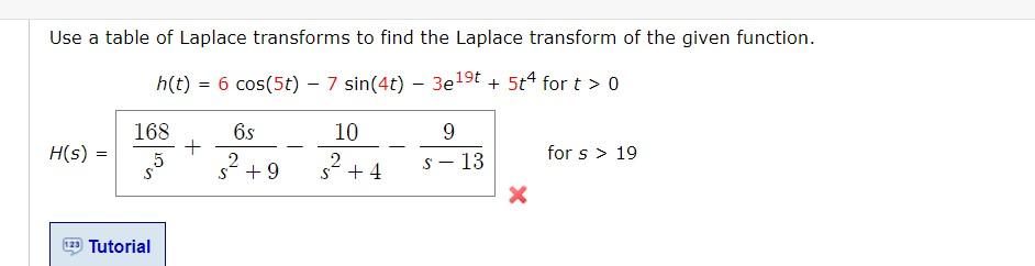 Solved Use a table of Laplace transforms to find the Laplace | Chegg.com