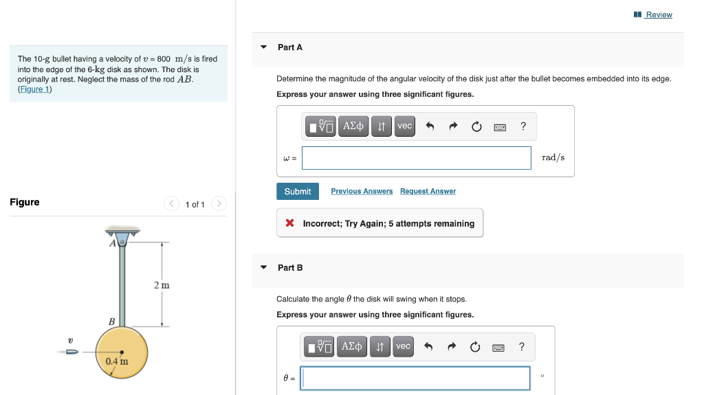 Solved The 10-g bullet having a velocity of = 800 m/s is | Chegg.com