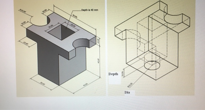 Solved Draw the three projection views for the following | Chegg.com