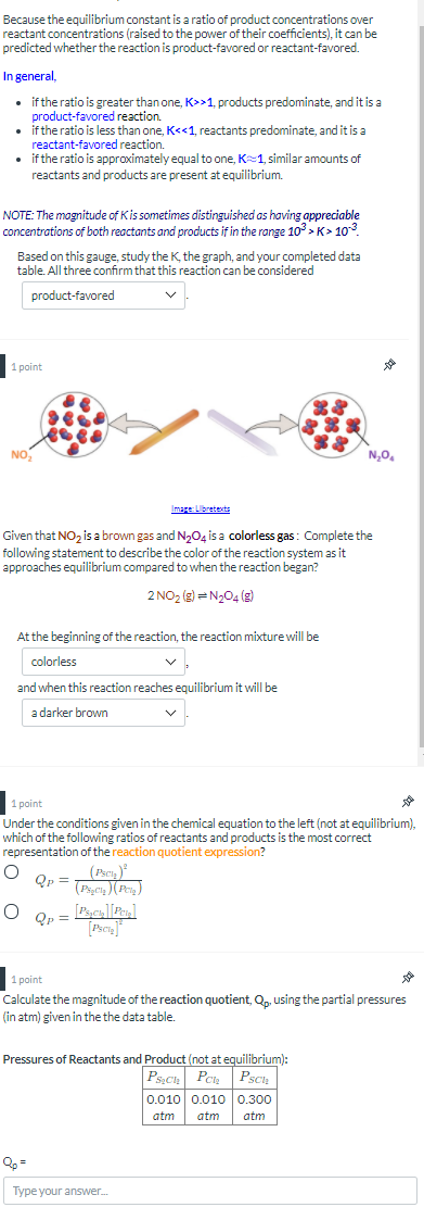 Solved In a closed system, this reaction establishes an | Chegg.com