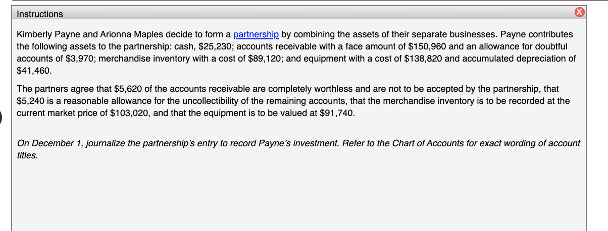 Solved Instructions Kimberly Payne and Arionna Maples decide | Chegg.com
