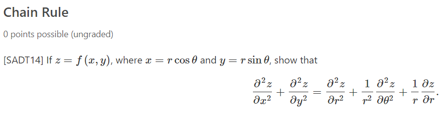 Solved Chain Rule 0 points possible (ungraded) [SADT14] If | Chegg.com