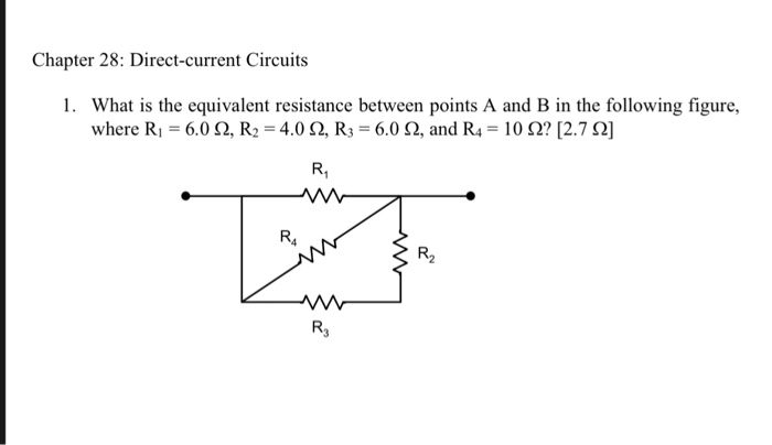 Solved Chapter 28: Direct-current Circuits 1. What is the | Chegg.com