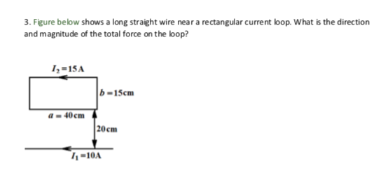 Solved 3. Figure below shows a long straight wire near a | Chegg.com