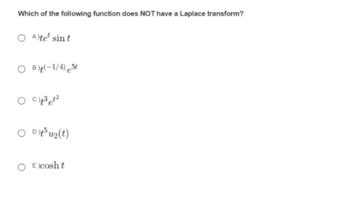 Solved Which of the following function does NOT have a | Chegg.com
