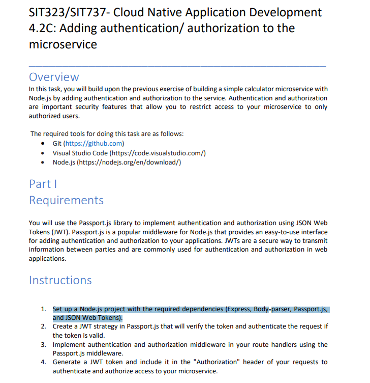 Solved SIT323/SIT737- Cloud Native Application Development | Chegg.com