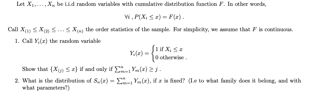 Solved Let X1, ... , Xn be i.i.d random variables with | Chegg.com
