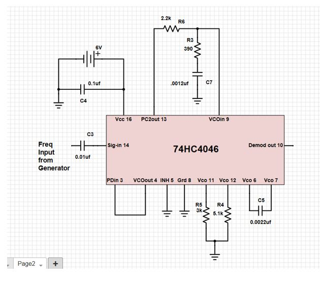 2.2k R6 R3 390 6V C7 0.1uf 0012uf C4 Vcc 16 PC2out 13 | Chegg.com