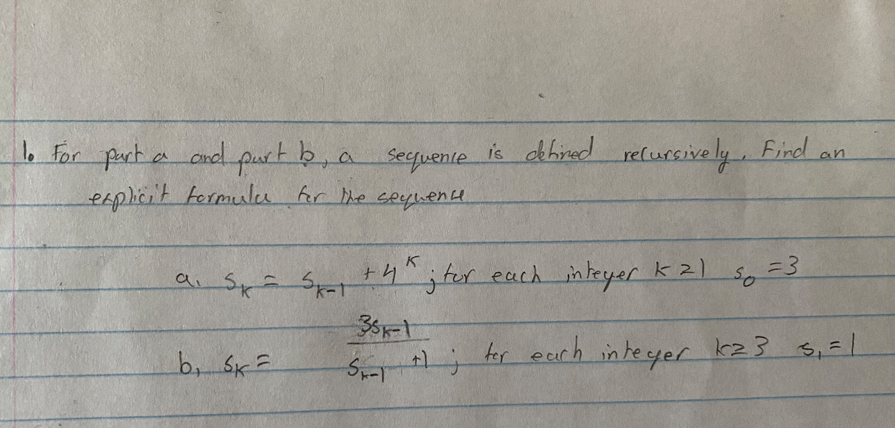 Solved lo For part a and part b, a sequence sequence is | Chegg.com