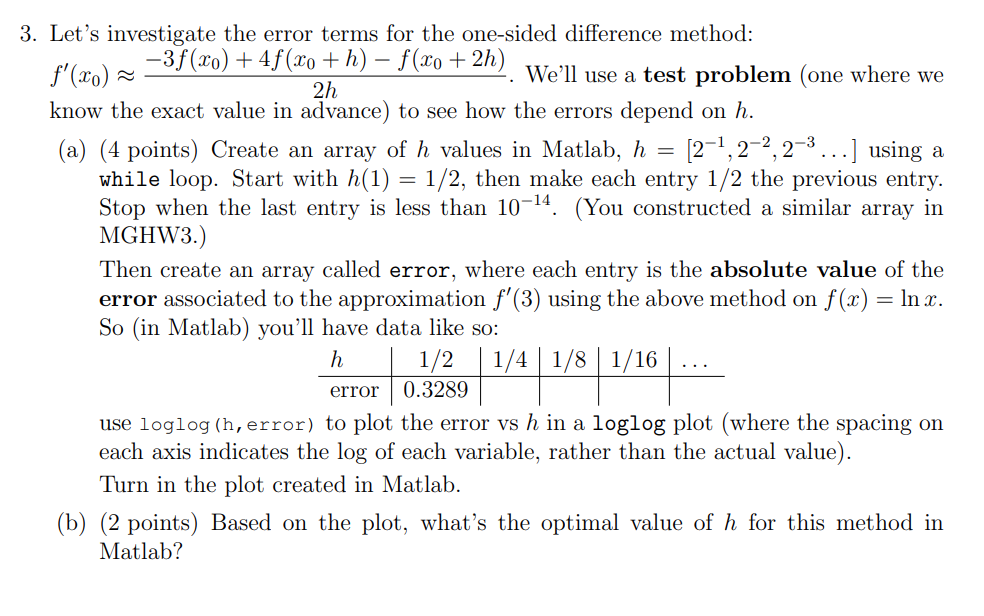 Let's investigate the error terms for the one-sided | Chegg.com